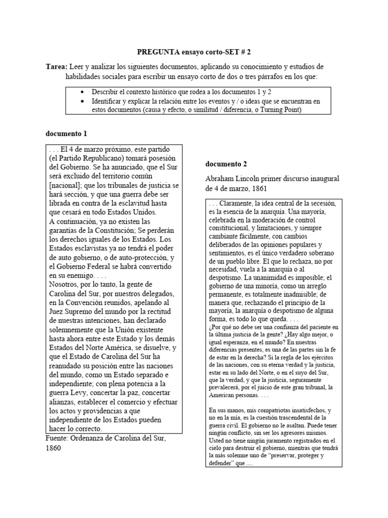 Sample Seq Set #2.en - Es | PDF | Guerra civil americana | Abraham Lincoln