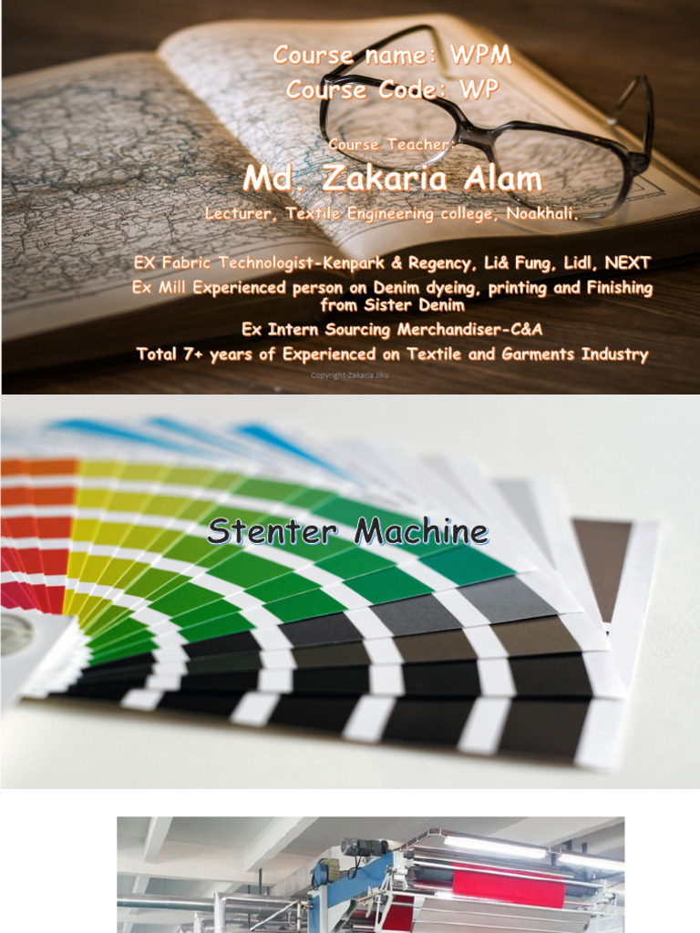 WPM 14 Stenter Machine.... | PDF | Textiles | Materials