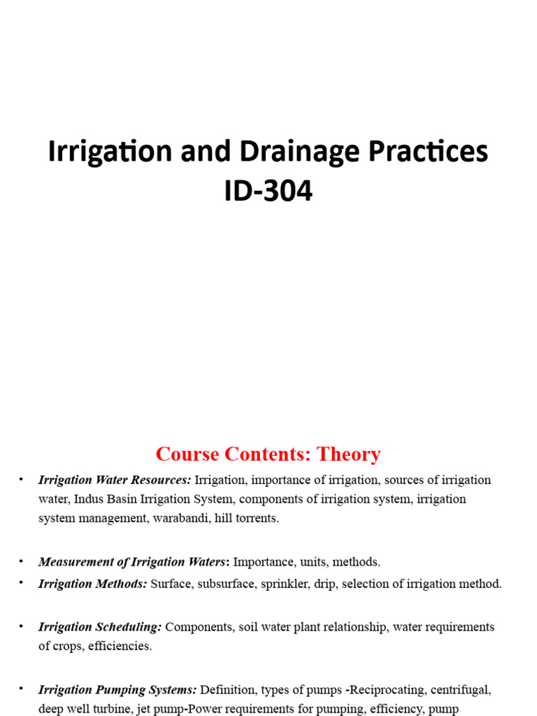 Lecture 1 - Basic Terminologiess | PDF | Precipitation | Irrigation