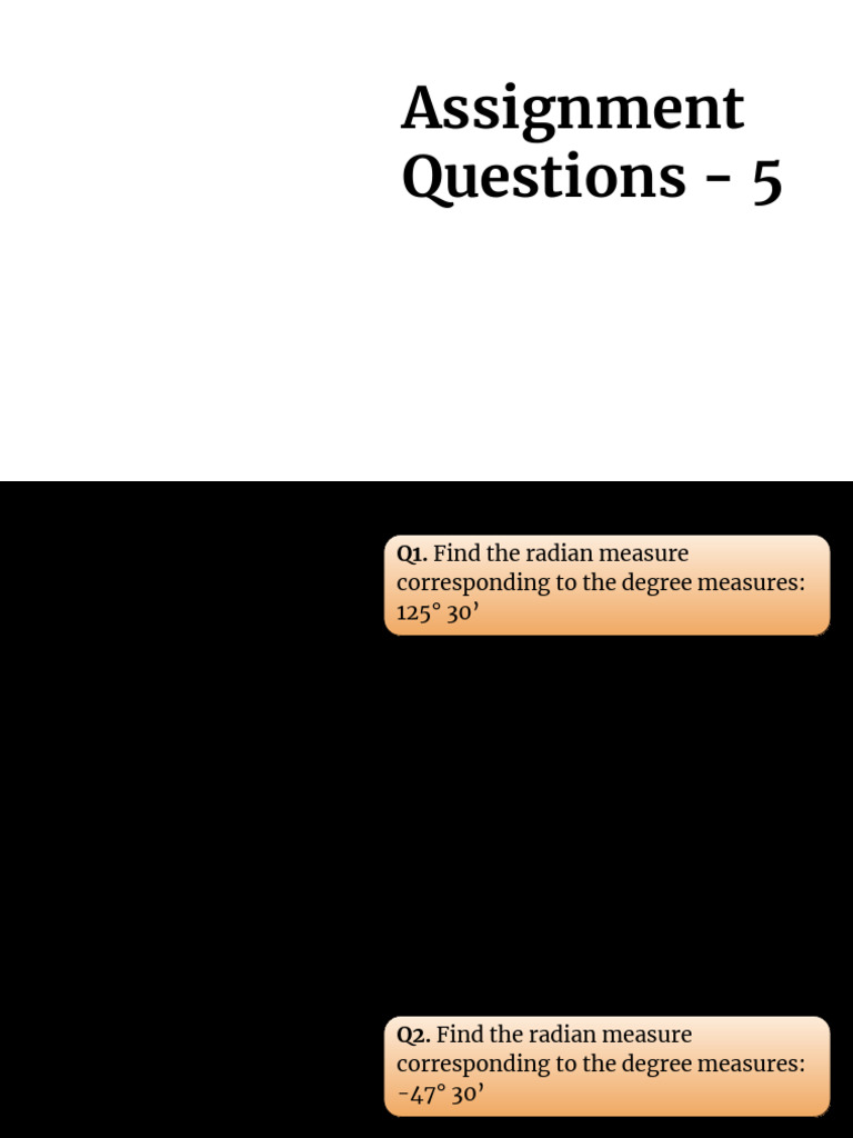 Trigonometry Radian Conversion Quiz | PDF