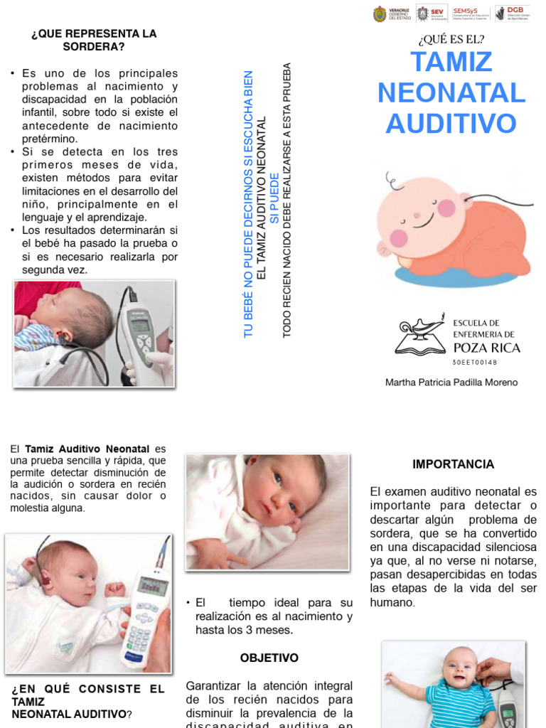 Tamiz Auditivo Neonatal: Importancia y Proceso | PDF | Infantes