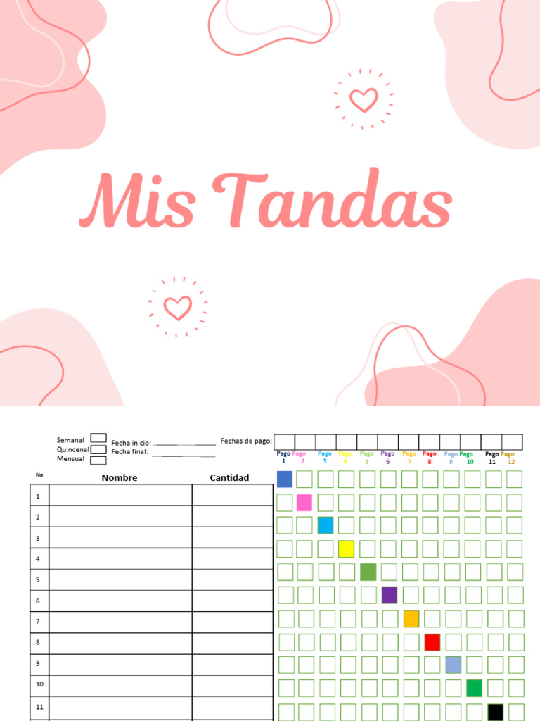 Plantillas para Tandas Semanales PDF | PDF | Finanzas y dinero