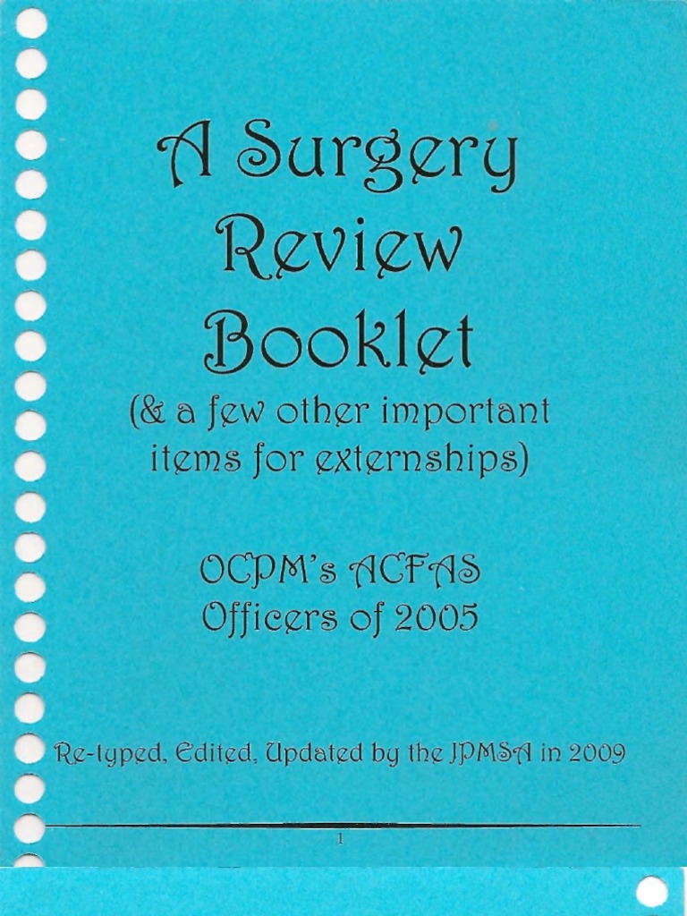 Review - ACFAS Surgical Review Book | PDF | Foot | Toe