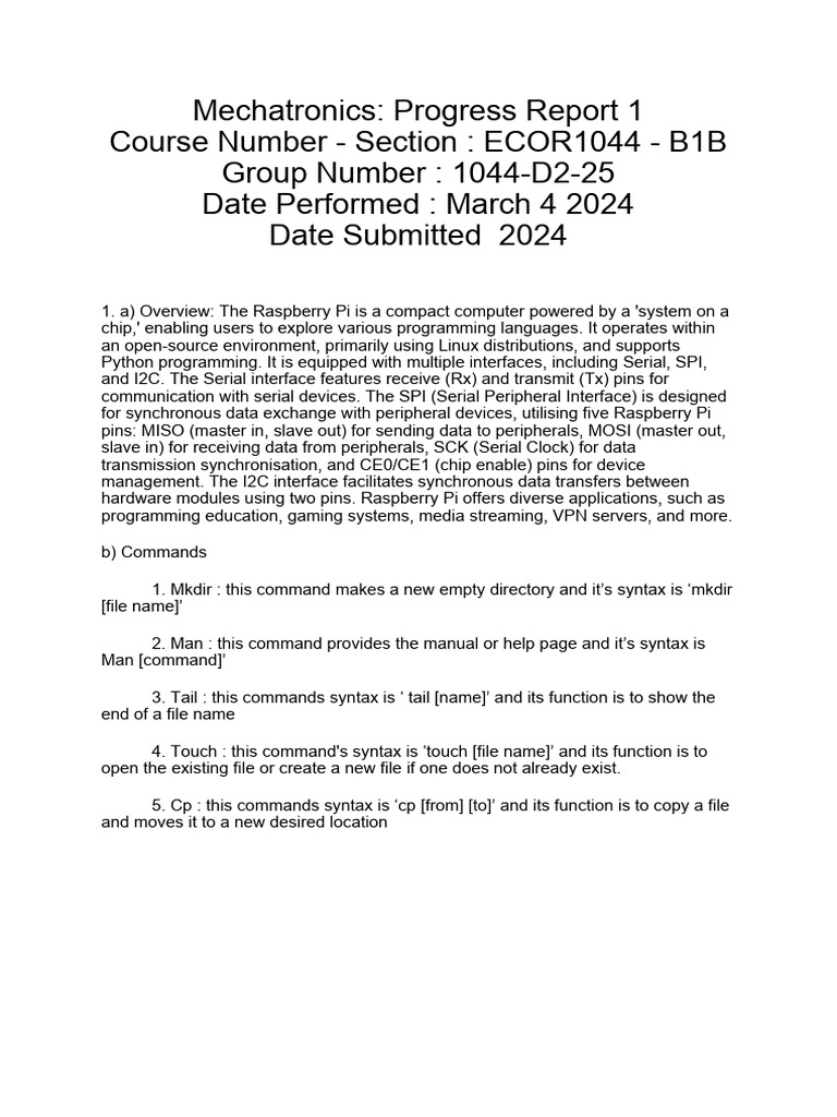 Mechatronics Lab 1 | PDF | Information Technology | Digital Technology Mechatronics Lab 1 | PDF | Information Technology | Digital Technology