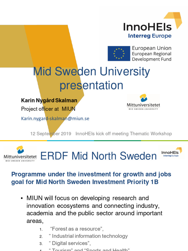 Mid Sweden University Presentation | PDF | Science | Economies