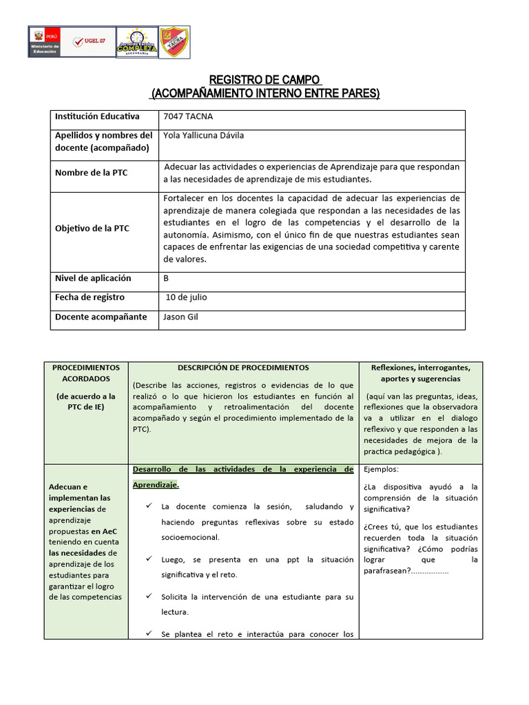 Pauta de Trabajo Común 2023 | PDF | Aprendizaje | Ensayos
