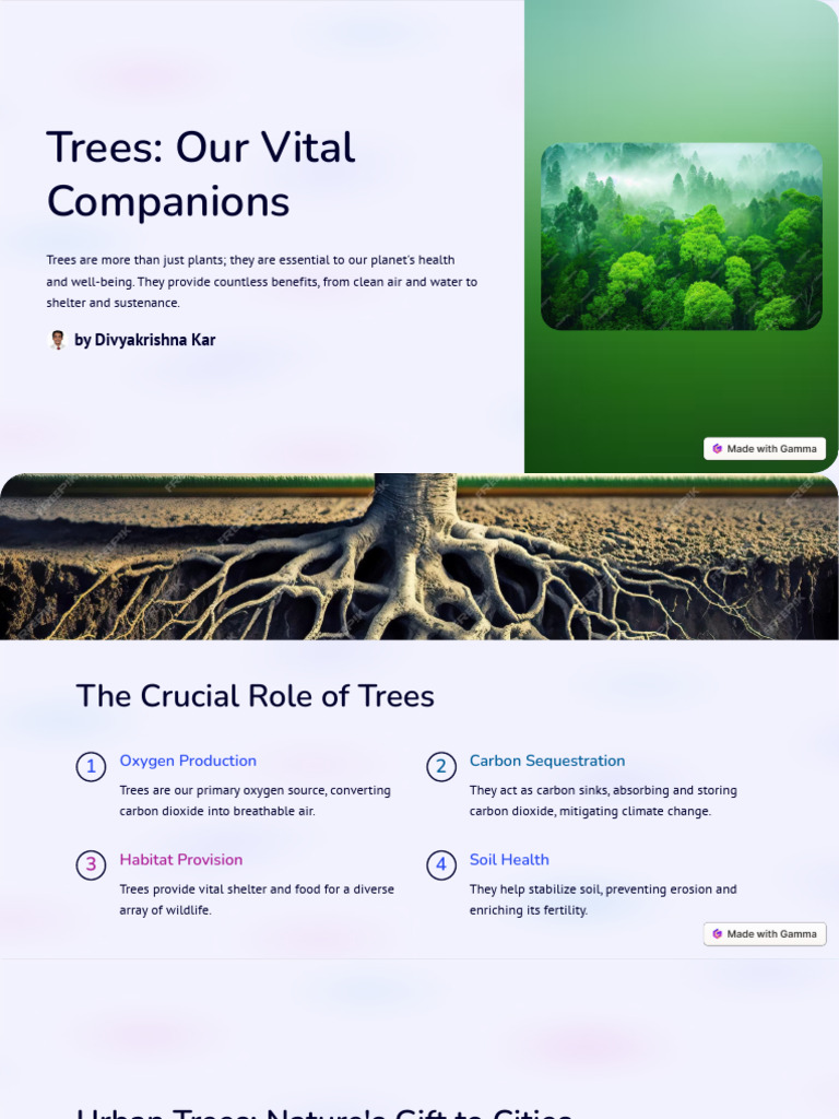 Trees Our Vital Companions | PDF | Trees | Climate Change