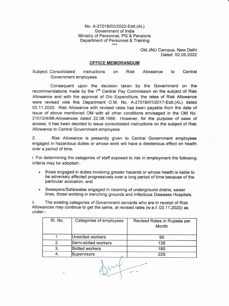 Risk Allowances OMfx Z7 H | PDF | Labor