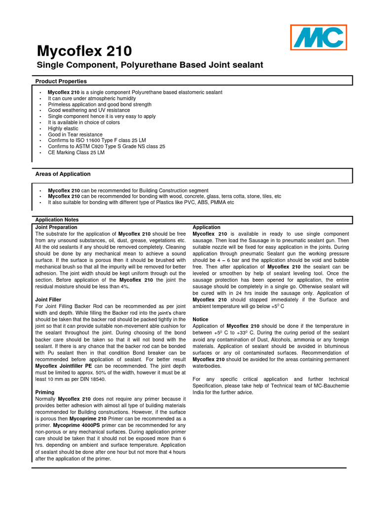 Mycoflex 210 | PDF | Polyurethane | Materials
