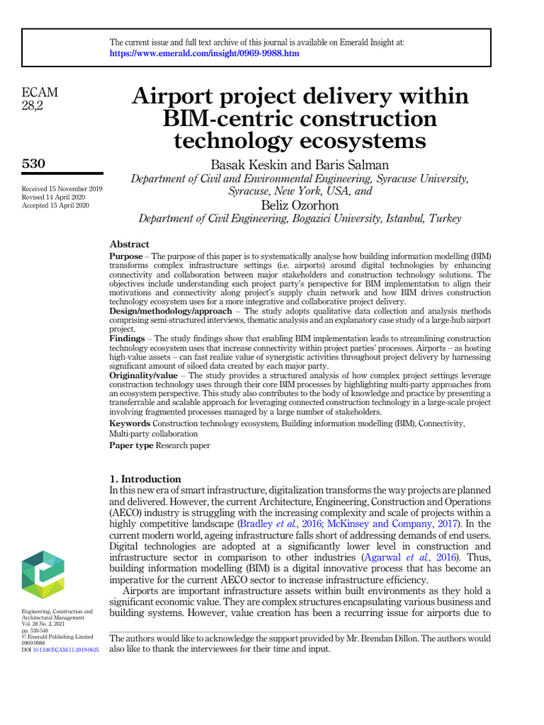 Airport Project Delivery Within | PDF | Building Information Modeling ...
