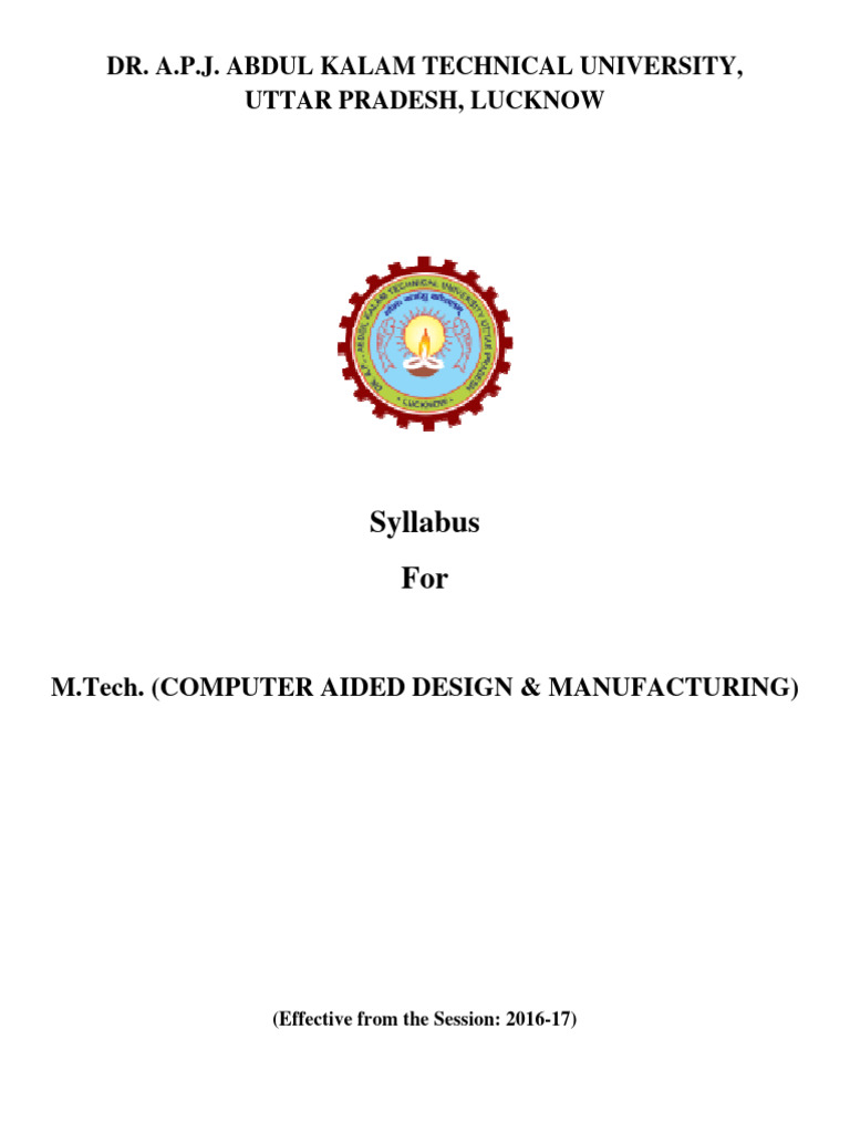 M.Tech. Computer Aided Design & Manufacturing 2016-17 | PDF | Fracture Mechanics | Wear