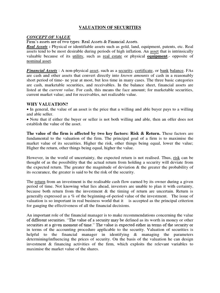 Bba Sem-5 Ad. FM Unit-I | PDF | Bonds (Finance) | Book Value