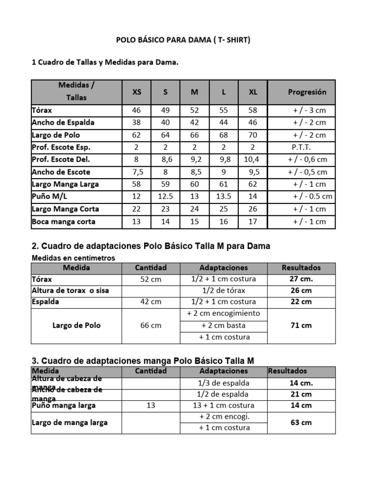 Medidas de Polo | PDF