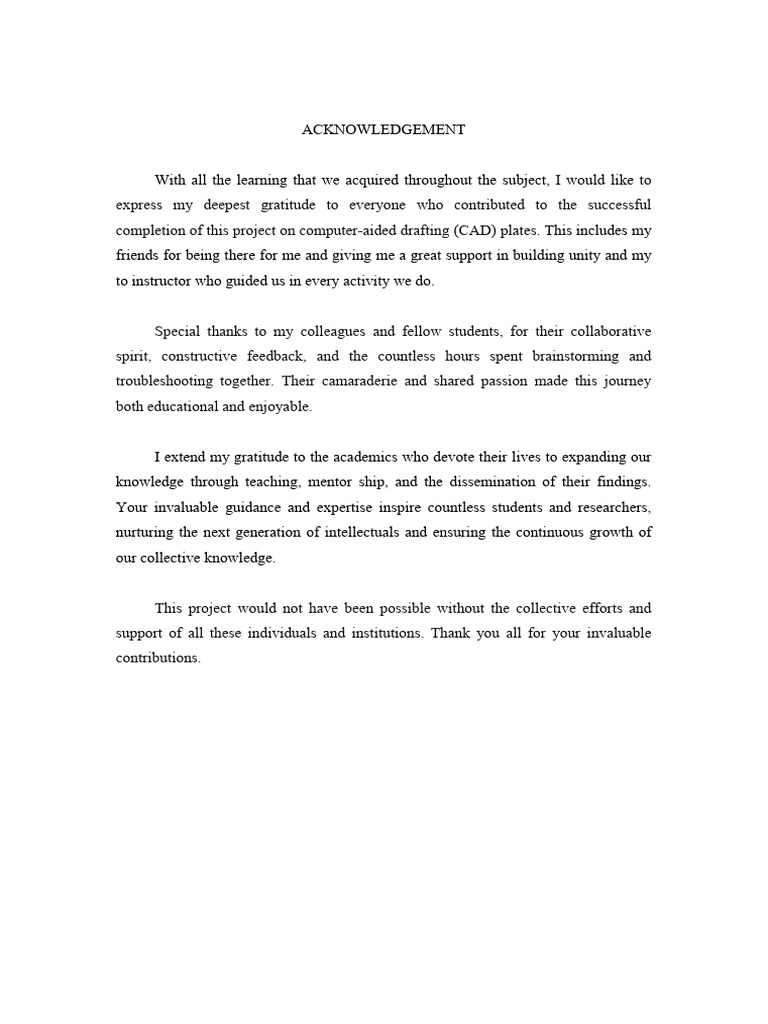 Cad Acknowledgement | PDF