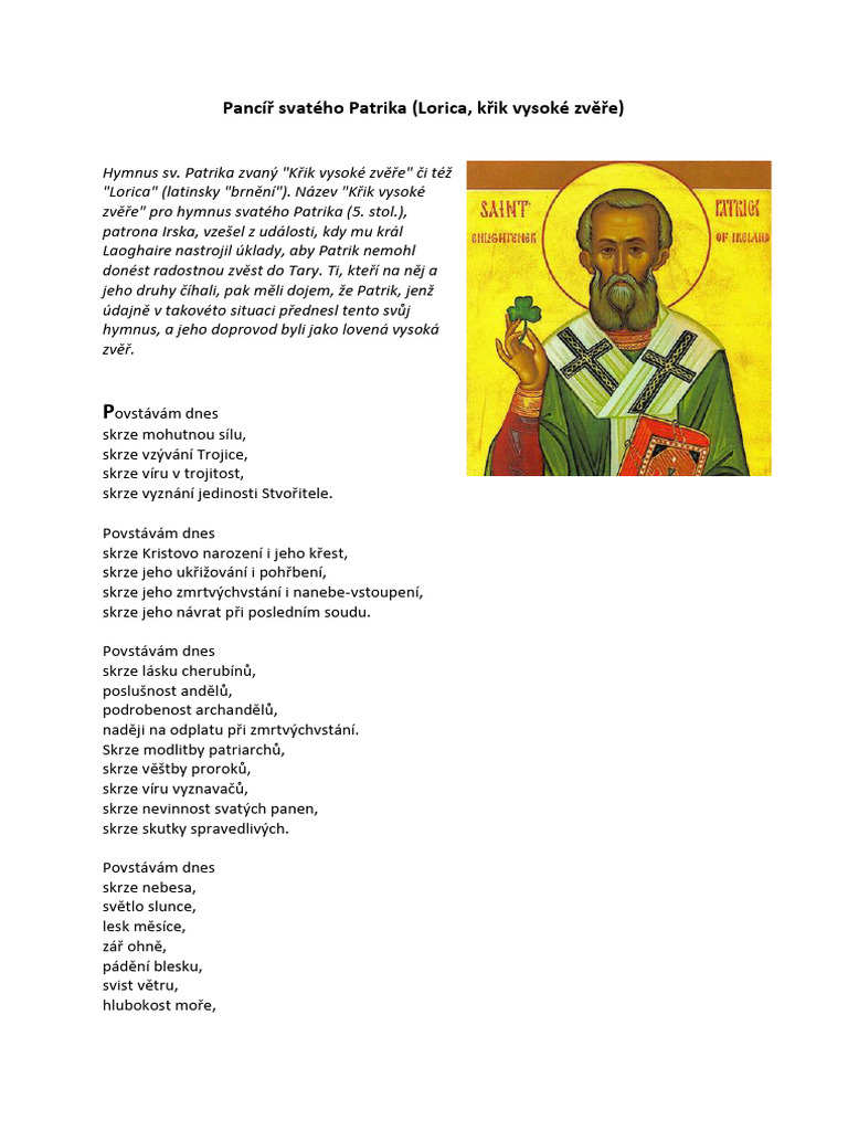 Svatý Patrik - Lorica | PDF
