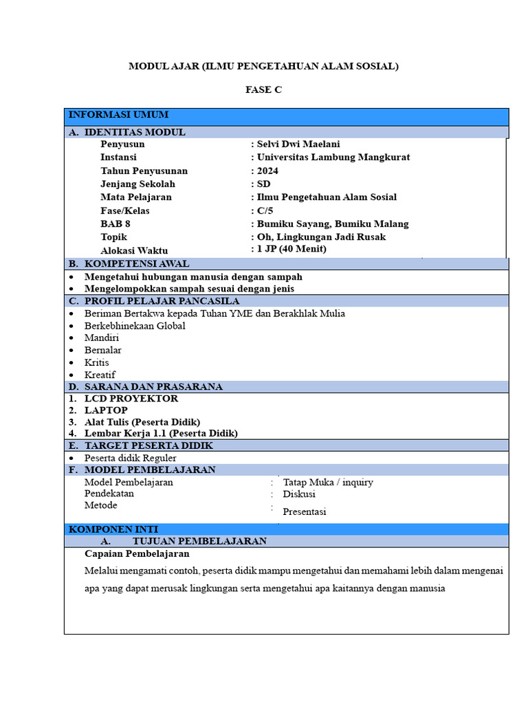 Bumiku Sayang - Bumiku Malang | PDF