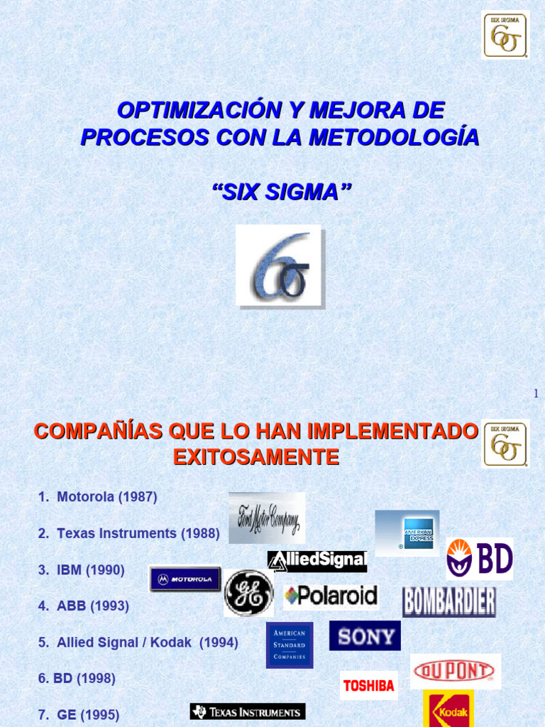 03 6 SigMa | PDF | Six Sigma | Calidad (comercial)