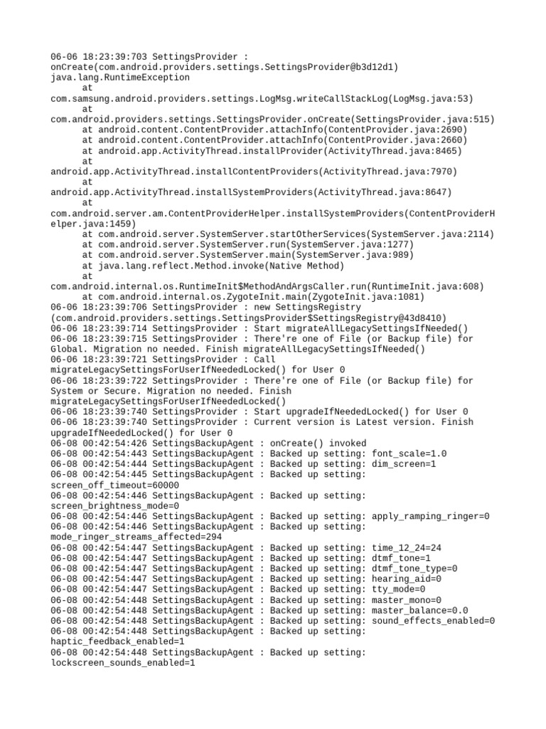 Settingsprovider | PDF | Java (Programming Language) | Computer ...