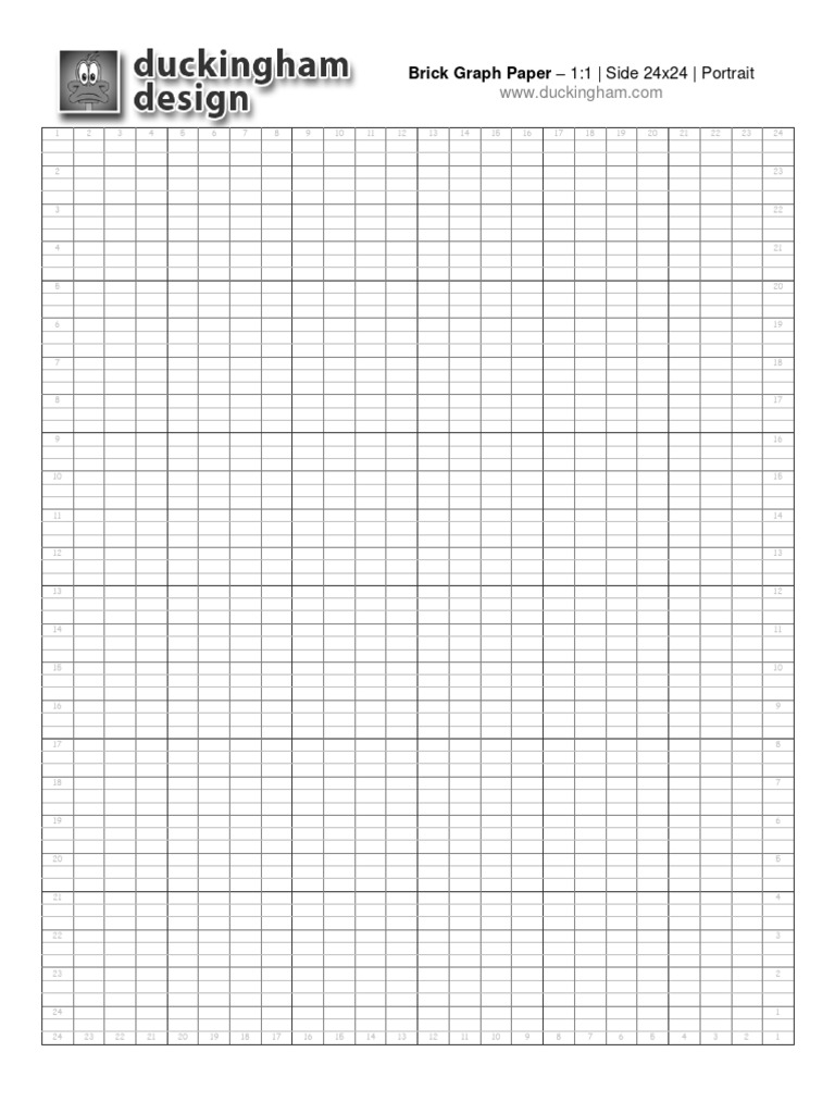Brick Graph Paper 24x24 Portrait | PDF