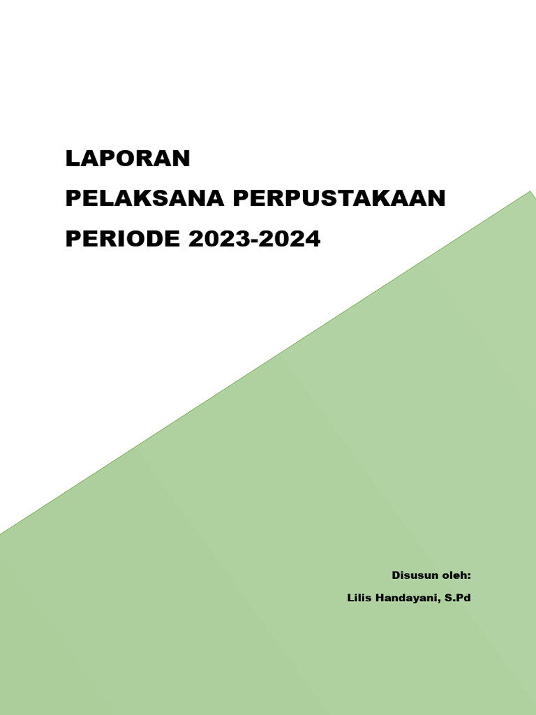 Pelaksanaan Perpustakaan SD 2023-2024 | PDF