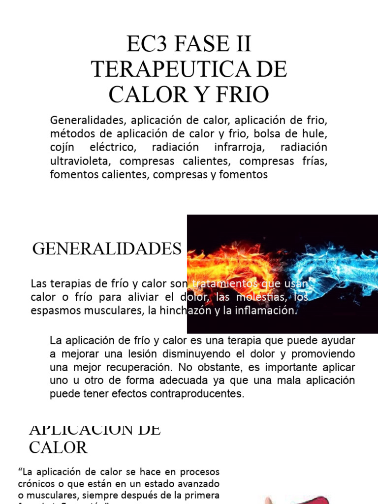 Ec3 Fase II Terapeutica de Calor y Frio | PDF | Agua | Medicina CLINICA