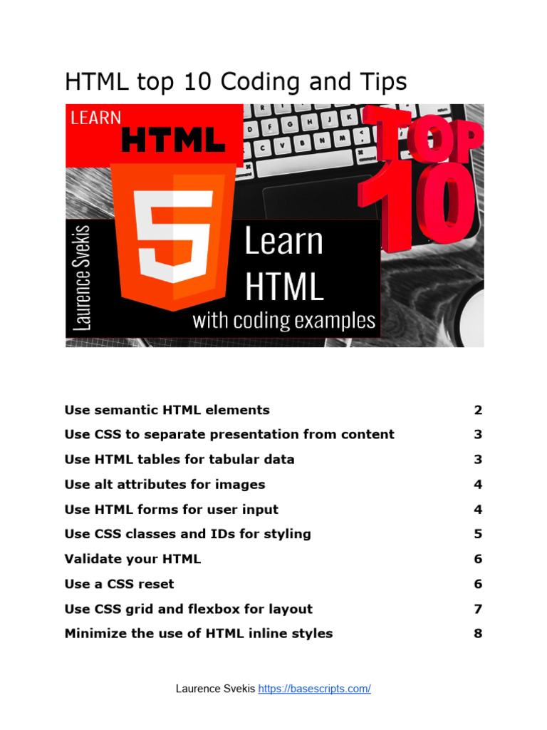 Top 10 HTML Code Tips | PDF | Html | World Wide Web