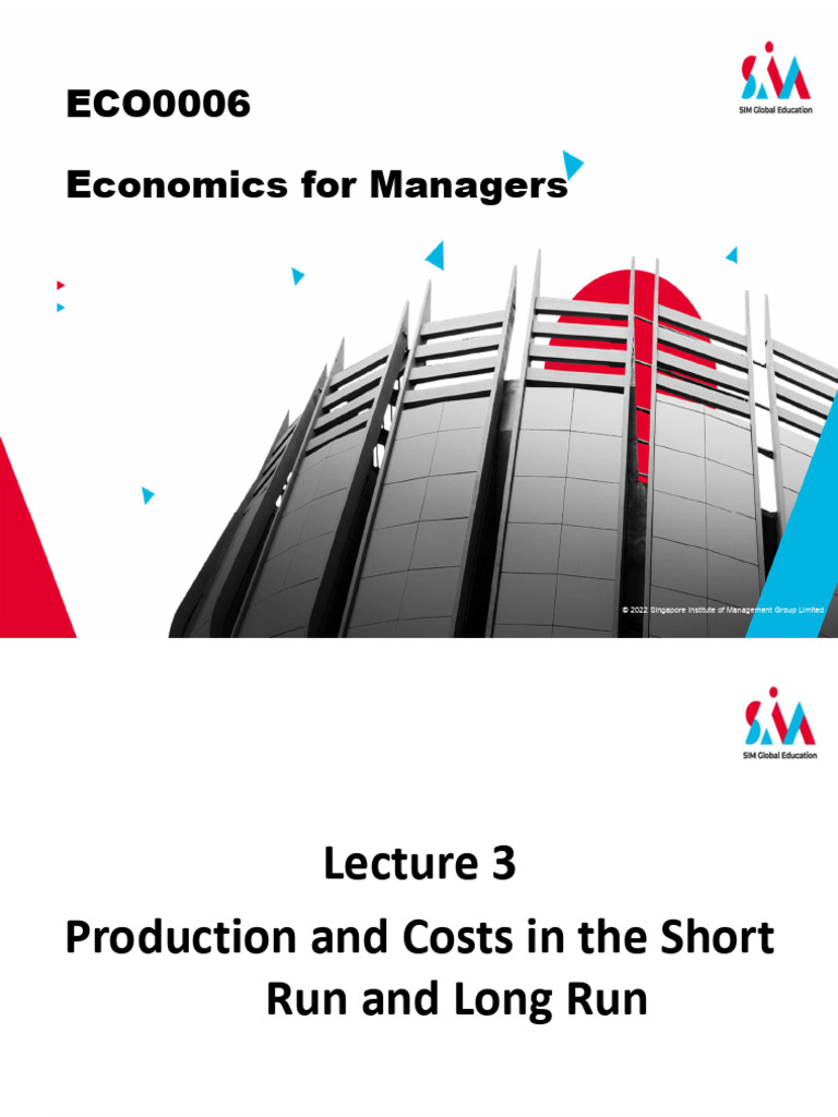 Lecture 3 Production and Costs in The Short Run and Long Run | PDF ... Lecture 3 Production and Costs in The Short Run and Long Run | PDF ...