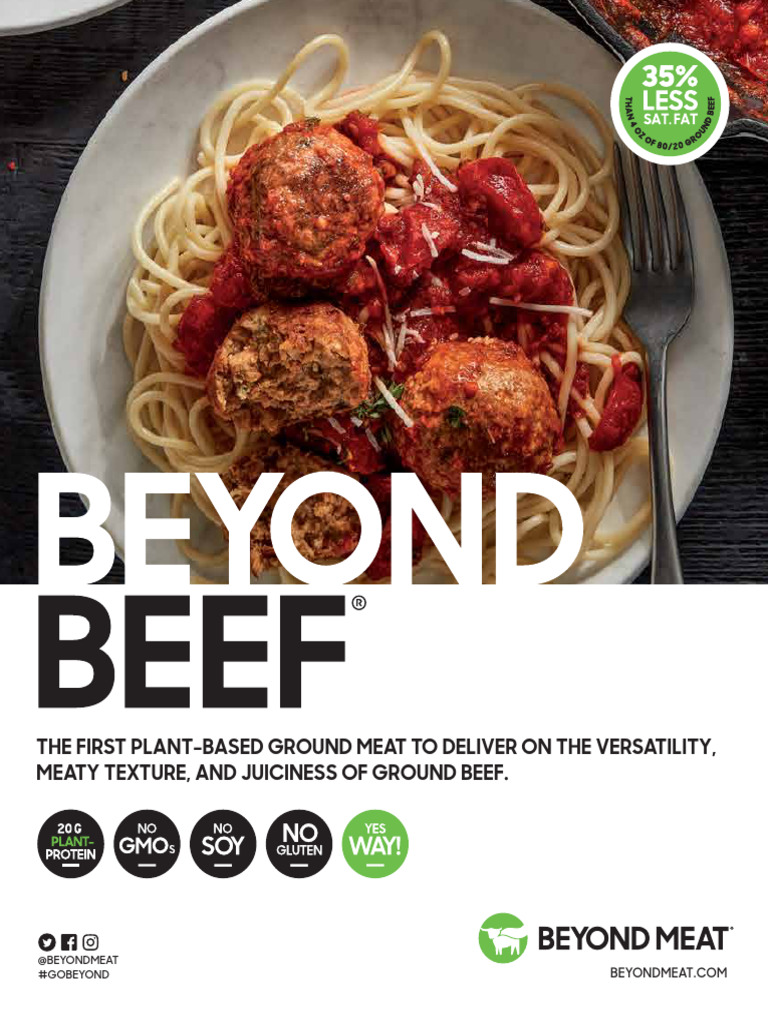 Beyond Meat - Beyond Beef - Product Sheet | PDF | Peanuts | Fat