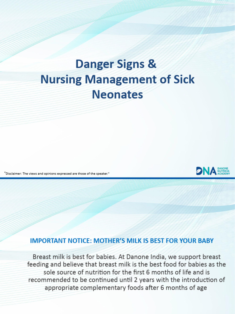 Identification of Danger Signs in Newborns - v1 | PDF | Infants ...