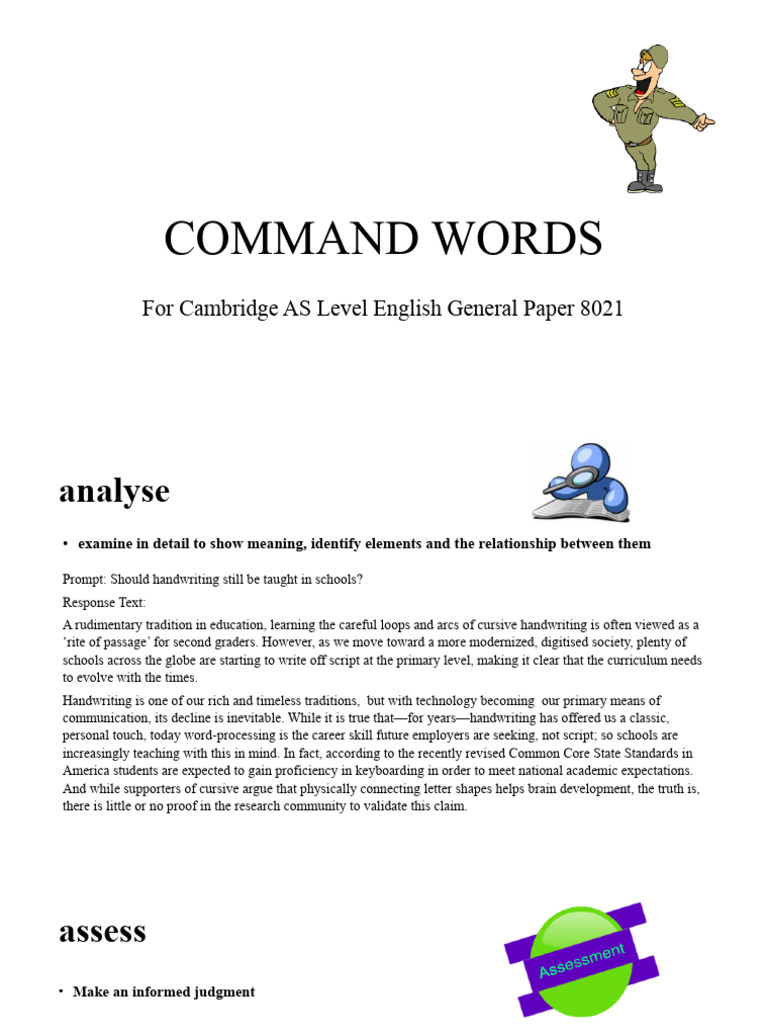 Command Words | PDF | Curriculum | Cognition