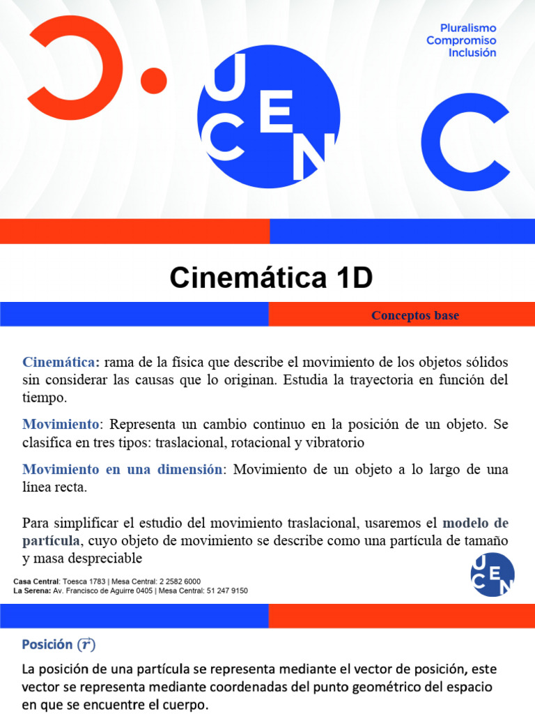 Cinemática 1D: MRU y MRUA | PDF | Aceleración | Velocidad
