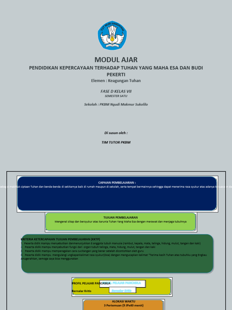 Modul Ajar PKBM | PDF | Seni & Disiplin Bahasa