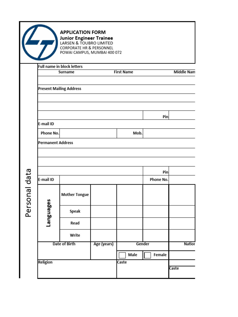 JET Form | PDF