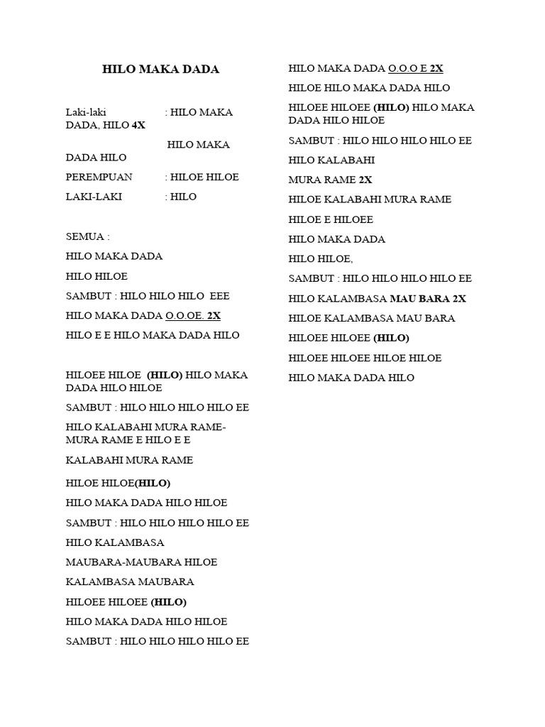 Hilo Maka Dada | PDF