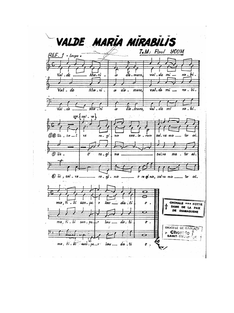 Valde Maria Mirabilis (P.youm) | PDF