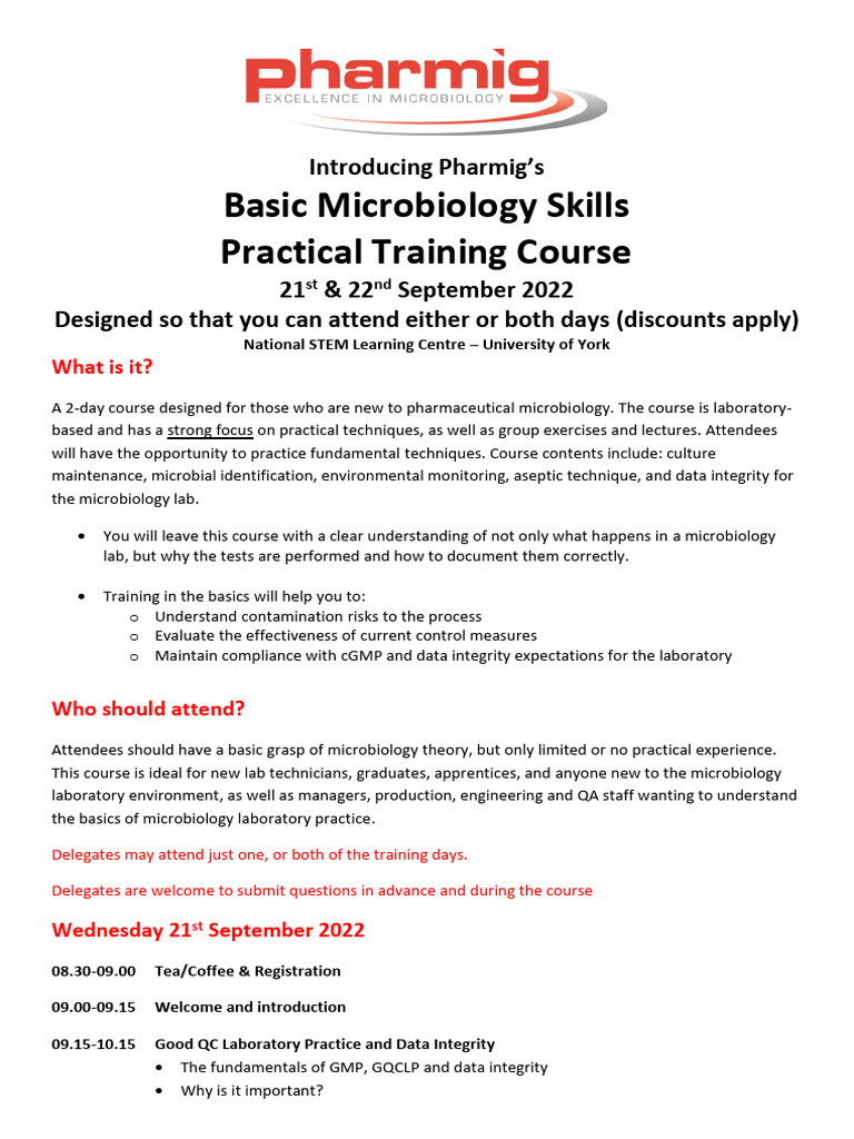 Basic Micro Skills Training Course 2022 | PDF | Environmental Monitoring
