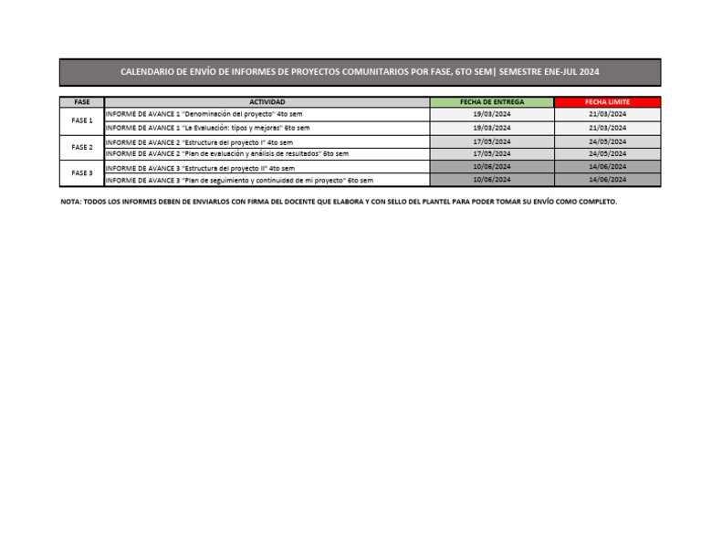 Calendario de Entregas Proy Com Sem b 2023-2024 | PDF Calendario de Entregas Proy Com Sem b 2023-2024 | PDF