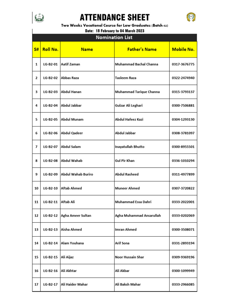 Nomination List | PDF