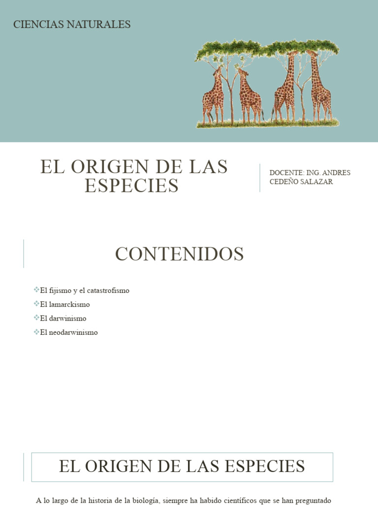 Origen de Las Especies | PDF | Evolución | Charles Darwin