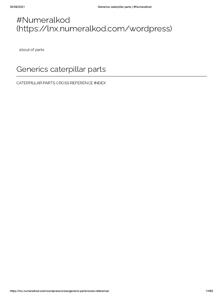 Caterpillar Generic Parts | PDF | Technology & Engineering