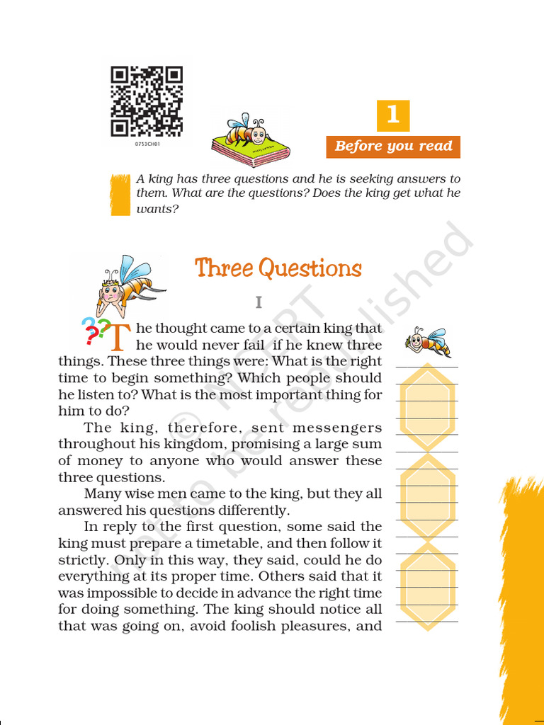 The King's Three Essential Questions | PDF