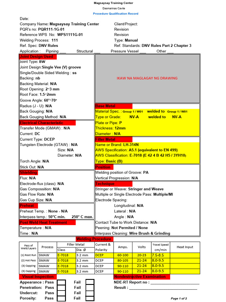 Joint Type: BW: Ikaw Na Maglagay NG Drawing | PDF | Welding | Construction