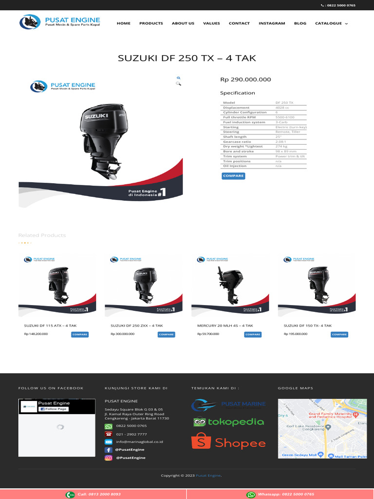 SUZUKI DF 250 TX - 4 TAK - Pusat Engine | PDF | Car Manufacturers | Automotive Technologies