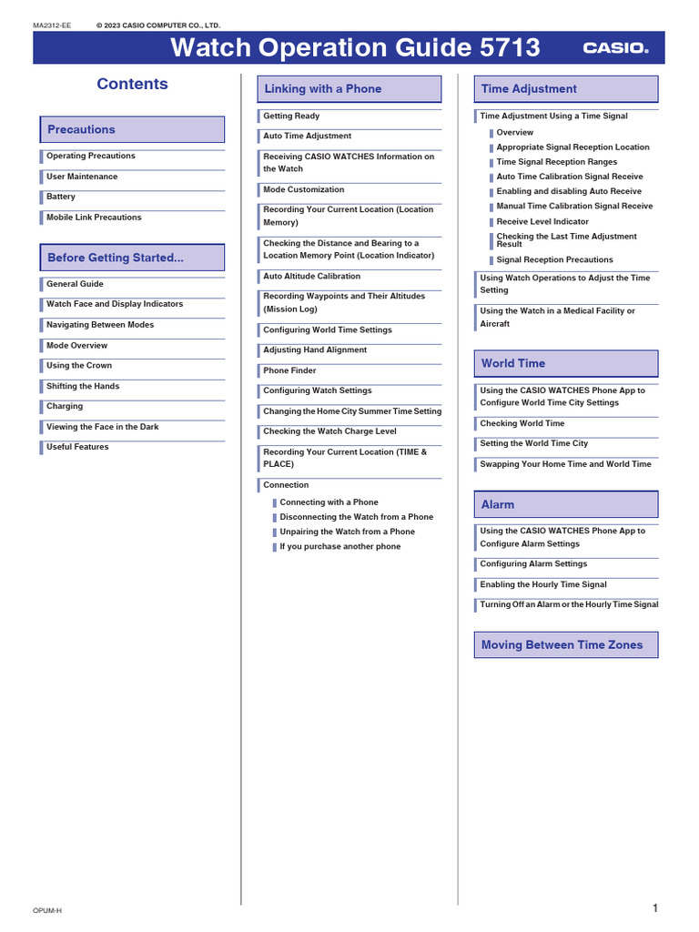 QW 5713 | PDF | Compass | Watch