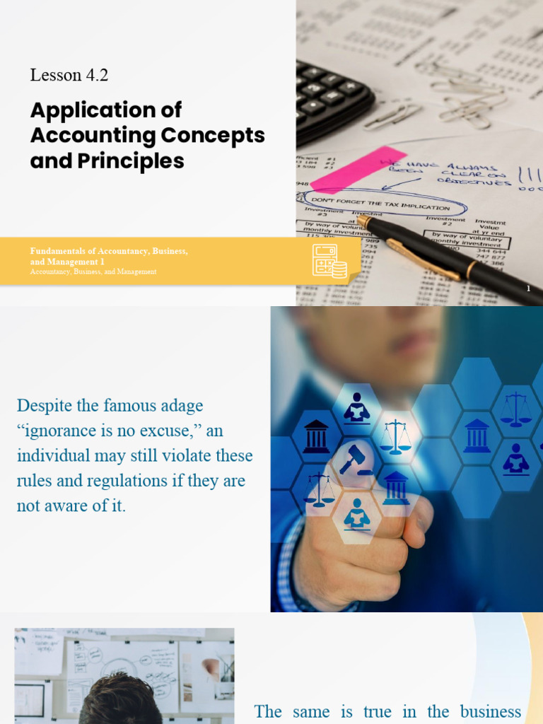 Application of Accounting Concepts and Principles | PDF | Financial ...