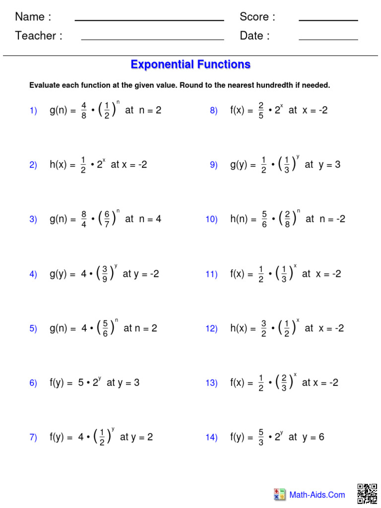 Algebra1 Exponential Functions | PDF | Mathematical Analysis | Mathematics