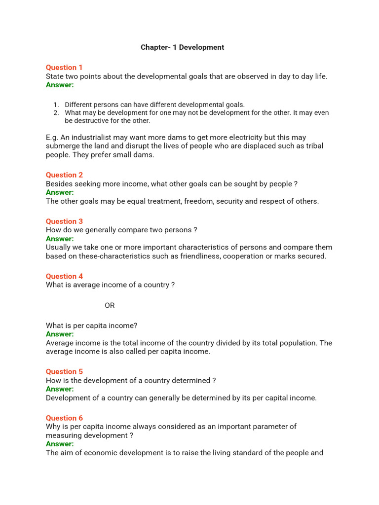 Chapter-1 Eco Class - 10 | PDF | Human Development Index | Economies