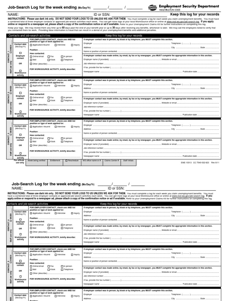 Job Search Log | PDF | Résumé | Email