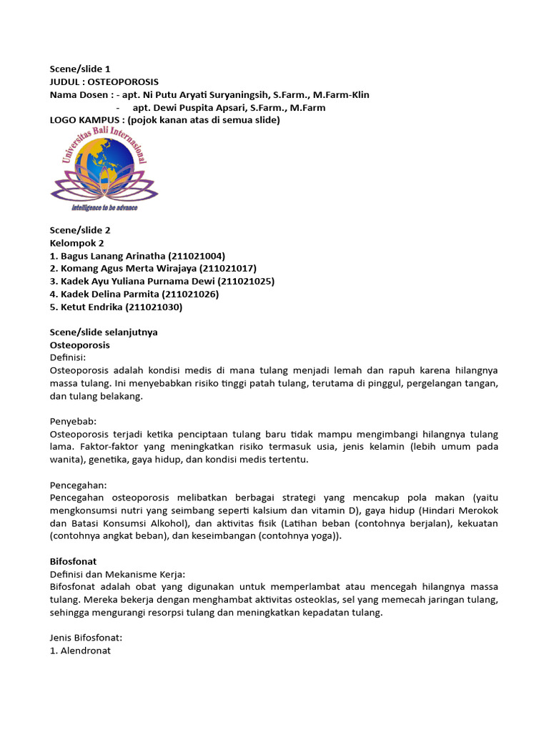 Efek Samping Bifosfonat pada Osteoporosis | PDF | Kesehatan Holistik