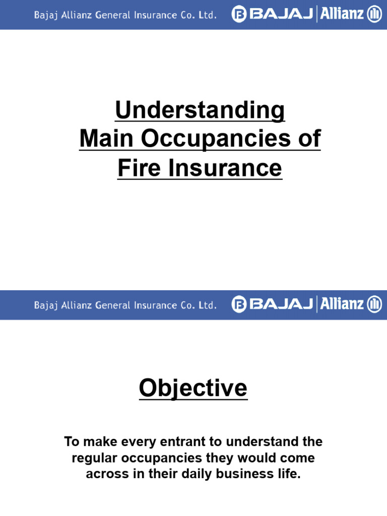 Fire Insurance Main Occupancies Guide | PDF | Lumber | Brick